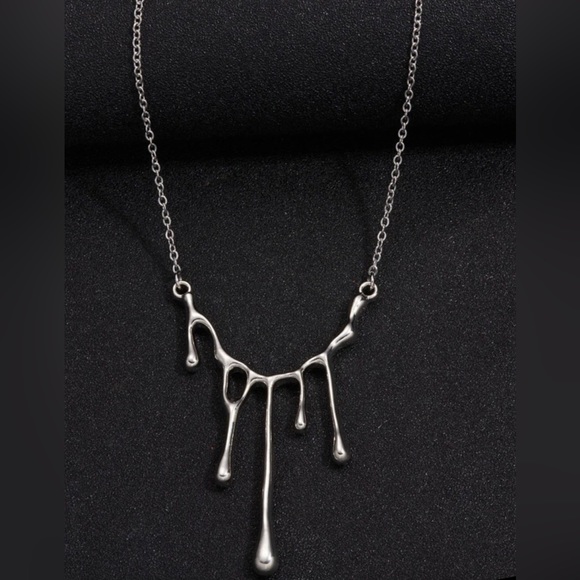Jewelry | Melting Metal Dripping Droplet Blood Liquid Water Goth Edgy ...